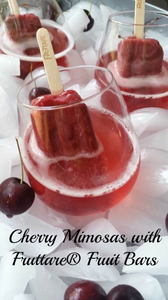 Cherry Mimosas with Fruttare® Fruit Bars