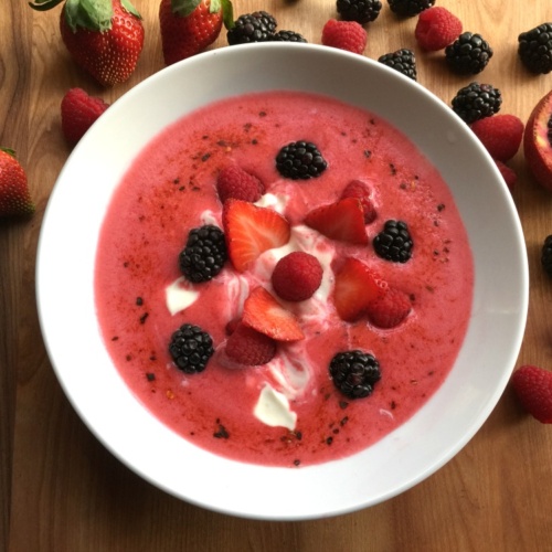 Spicy Chilled Raspberry Soup - Adriana's Best Recipes