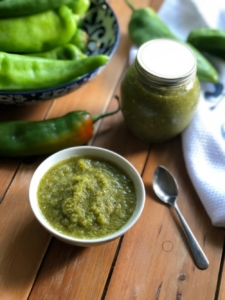 Roasted Hatch Green Chile Salsa - Adriana's Best Recipes