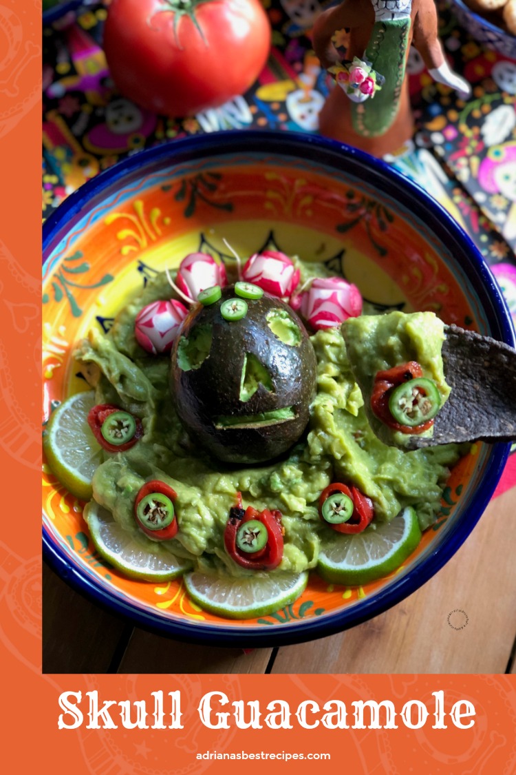 Skull Guacamole for Day of the Dead - Adriana's Best Recipes
