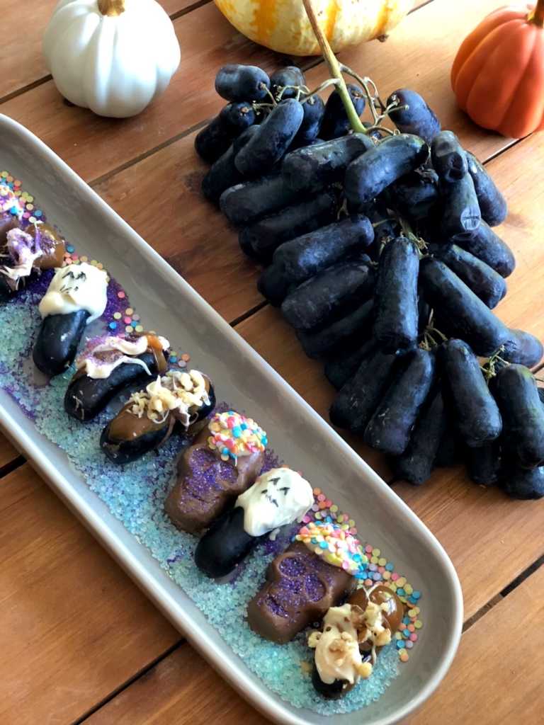 Spooky Moon Drop Grapes for Halloween - Adriana's Best Recipes