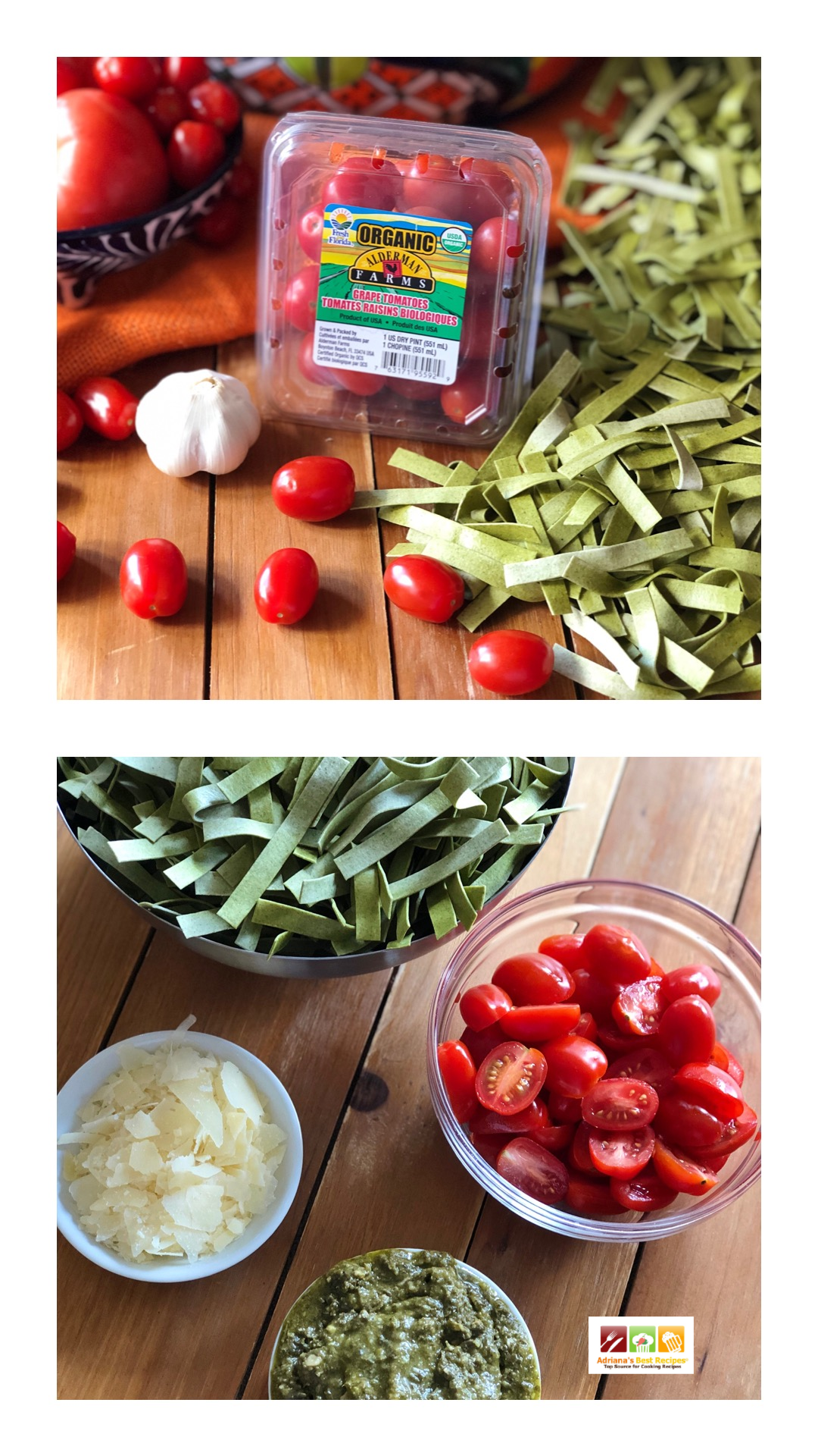 Florida Tomatoes Green Fettuccine - Adriana's Best Recipes