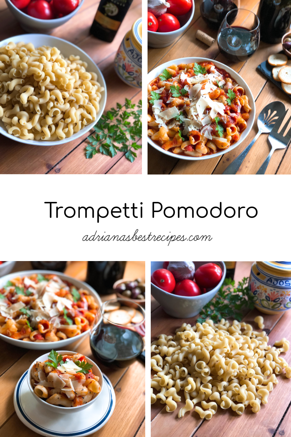 Trompetti Pomodoro with Parmigiano Reggiano - Adriana's Best Recipes