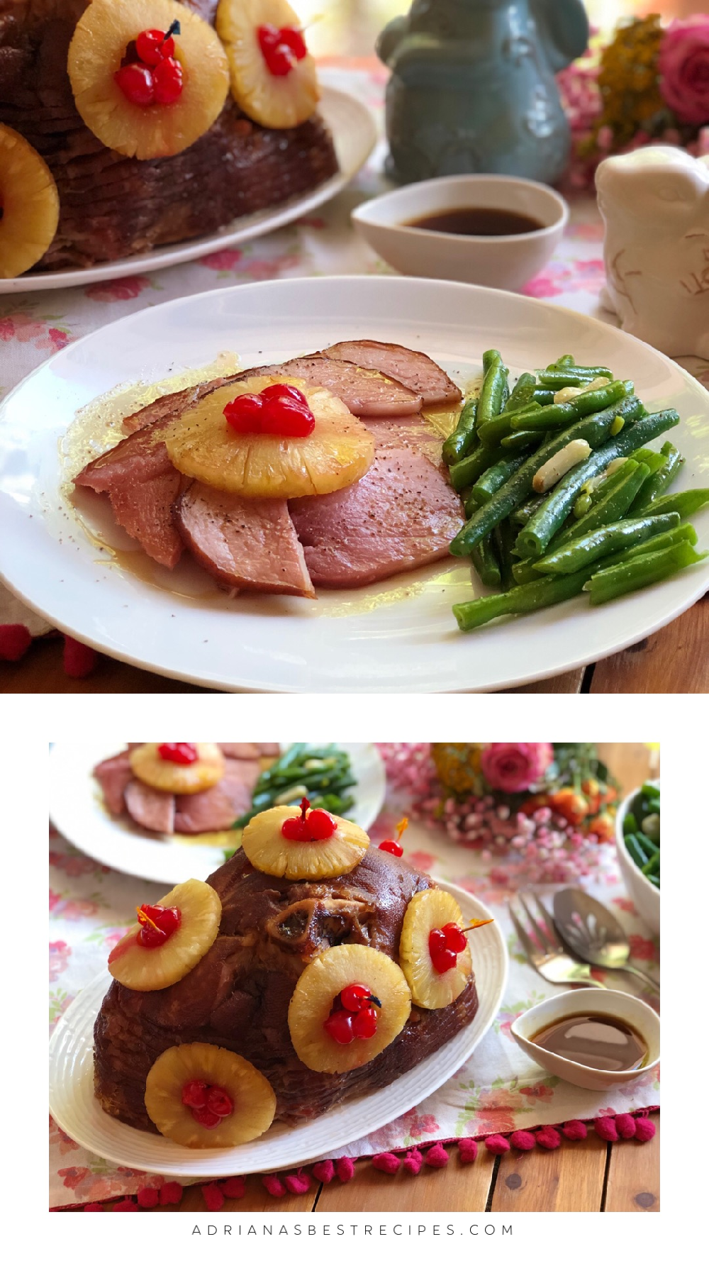 Virginia Ham with Pineapple and Cherries - Adriana's Best Recipes