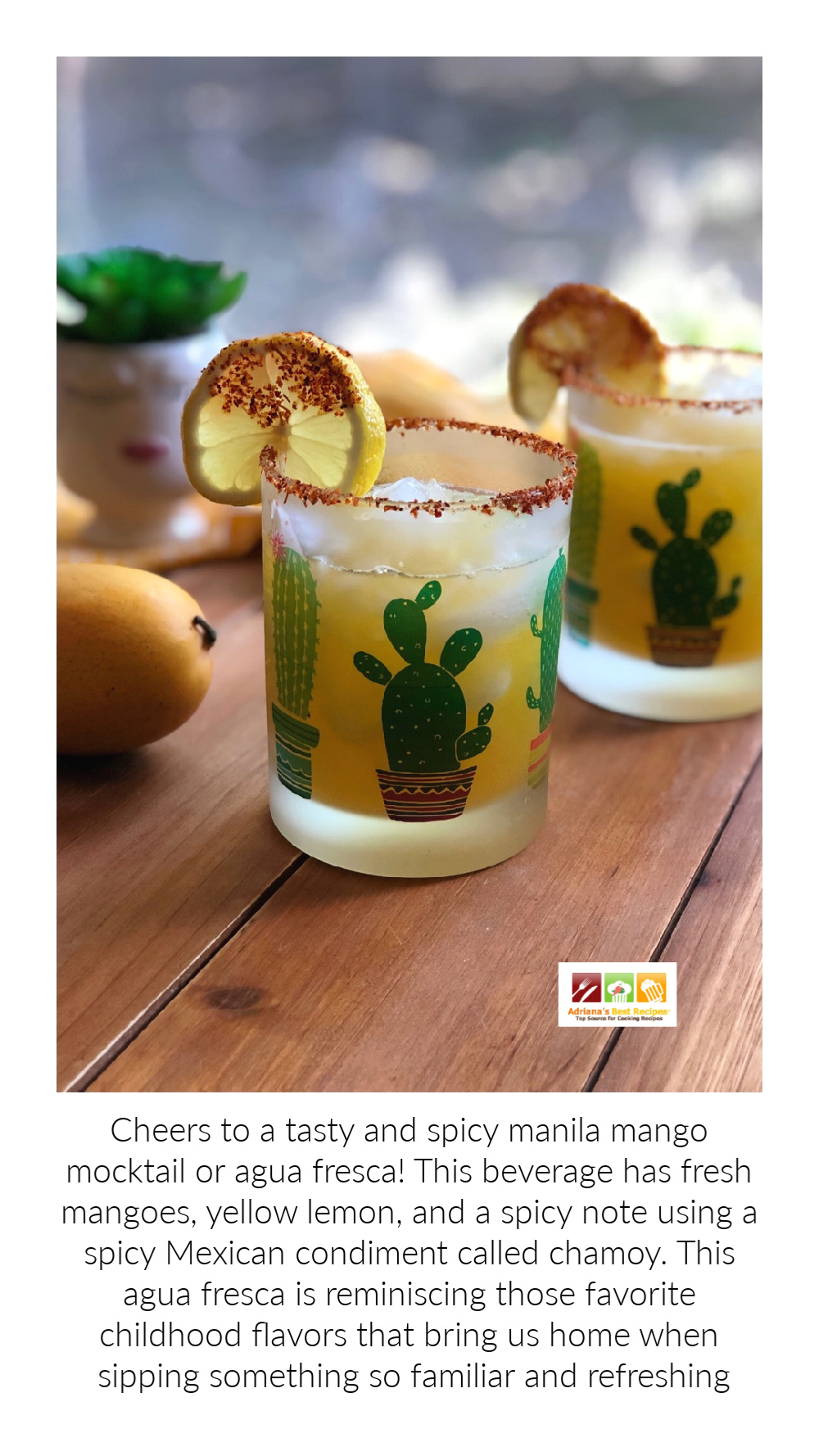 Spicy Manila Mango Mocktail - Adriana's Best Recipes