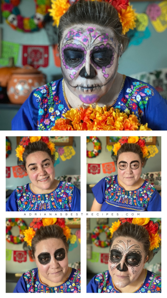 La Catrina Makeup Tutorial for Day of the Dead - Adriana's Best Recipes