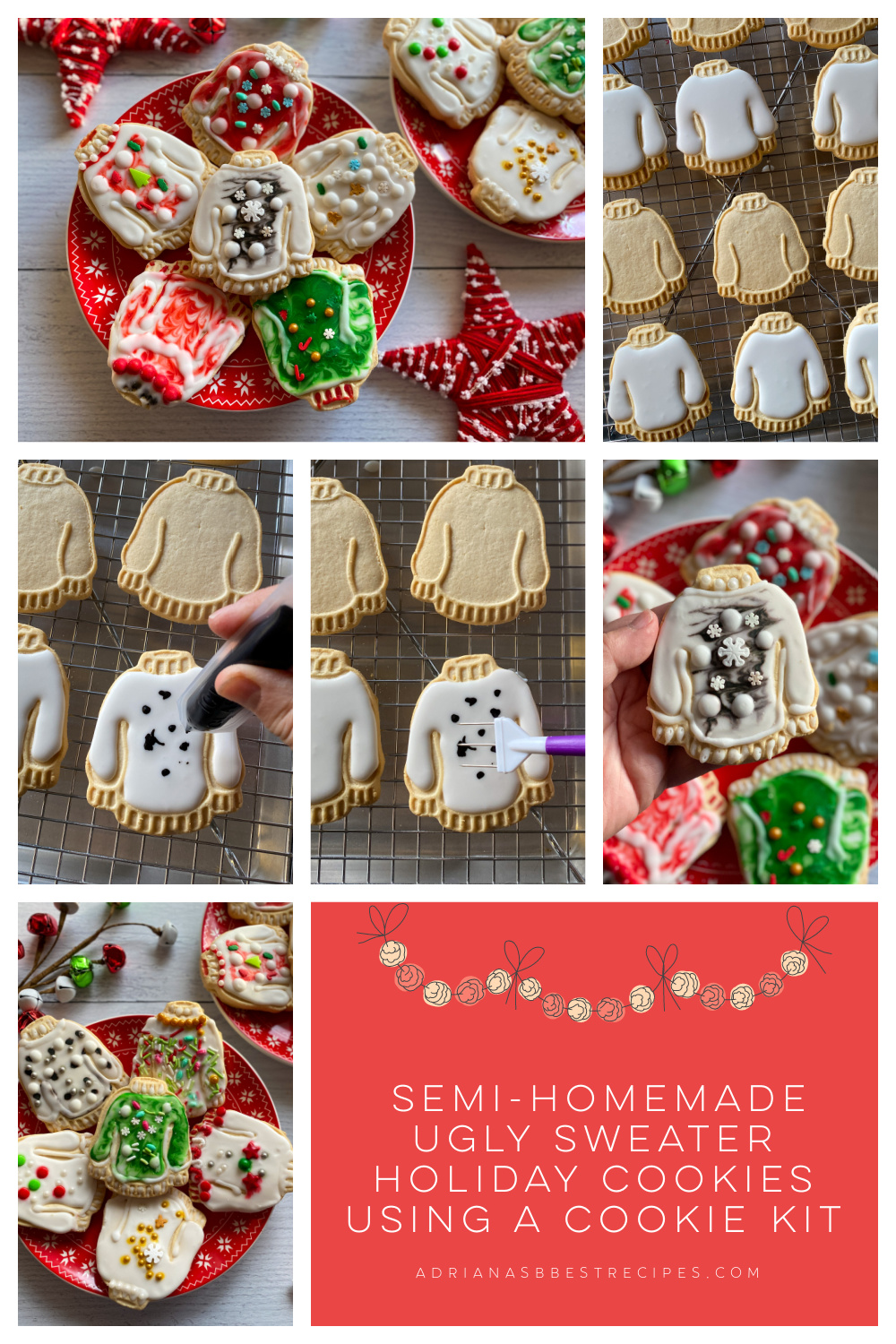 Ugly Sweater Holiday Cookies - Adriana's Best Recipes
