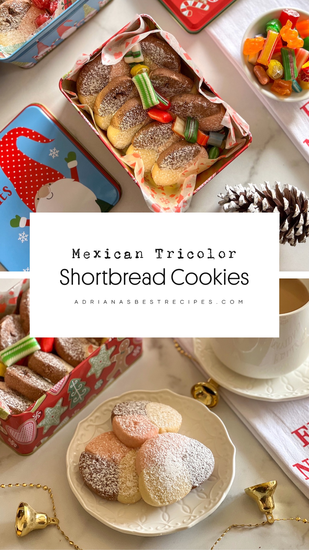 Mexican Tricolor Shortbread Cookies + Video - Adriana's Best Recipes